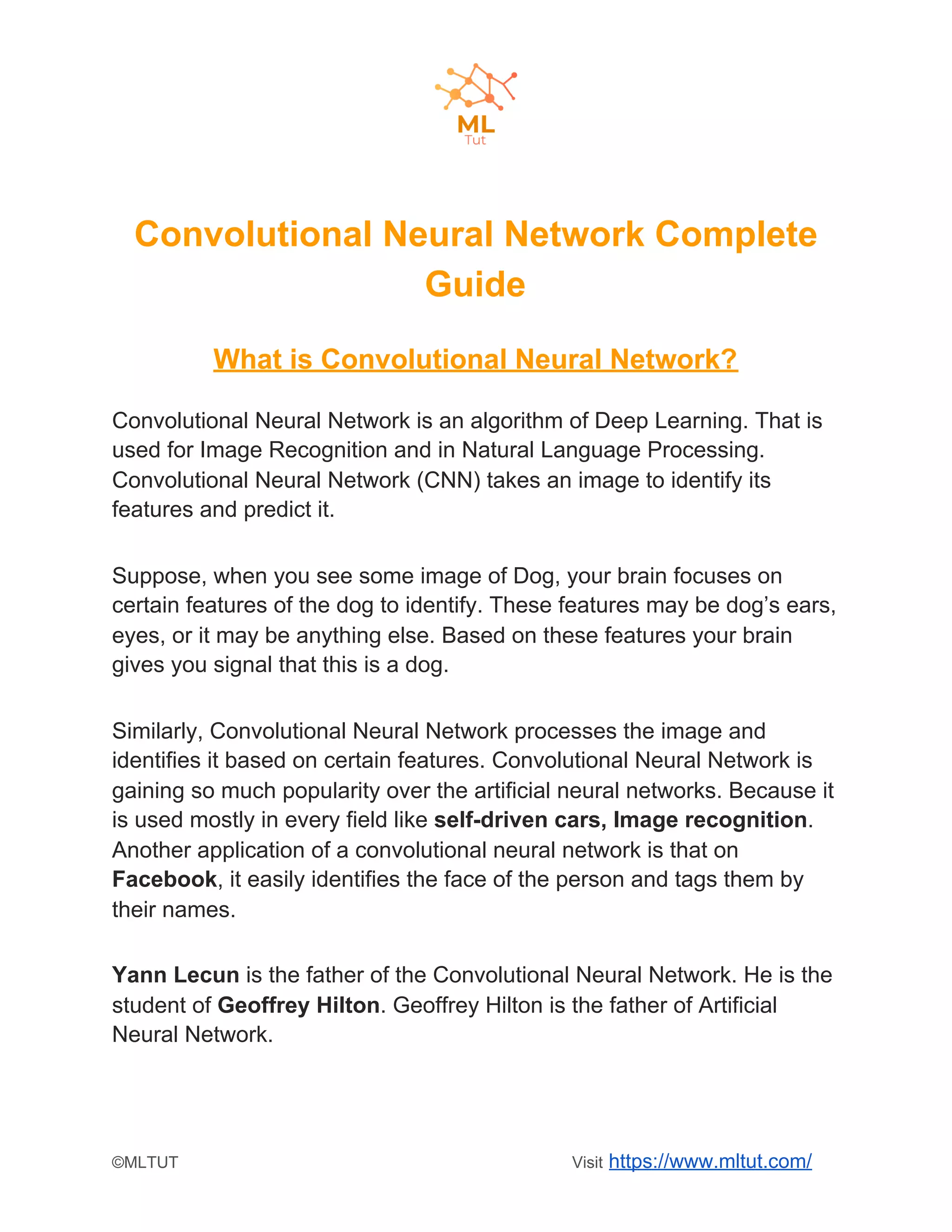 Convolutional neural network complete guide | PDF Convolutional neural network complete guide | PDF