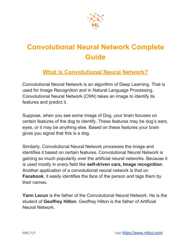 Convolutional neural network complete guide | PDF