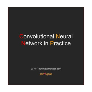 Convolutional neural network in practice | PDF