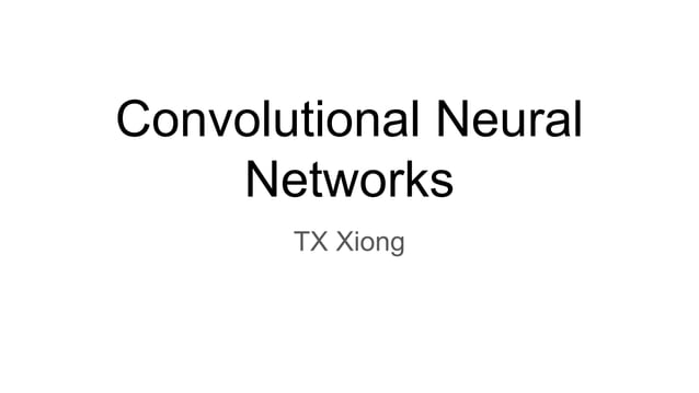 Convolutional Neural Networks Ppt