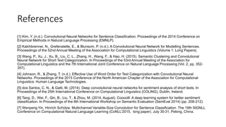 Convolutional neural networks for sentiment classification | PPT
