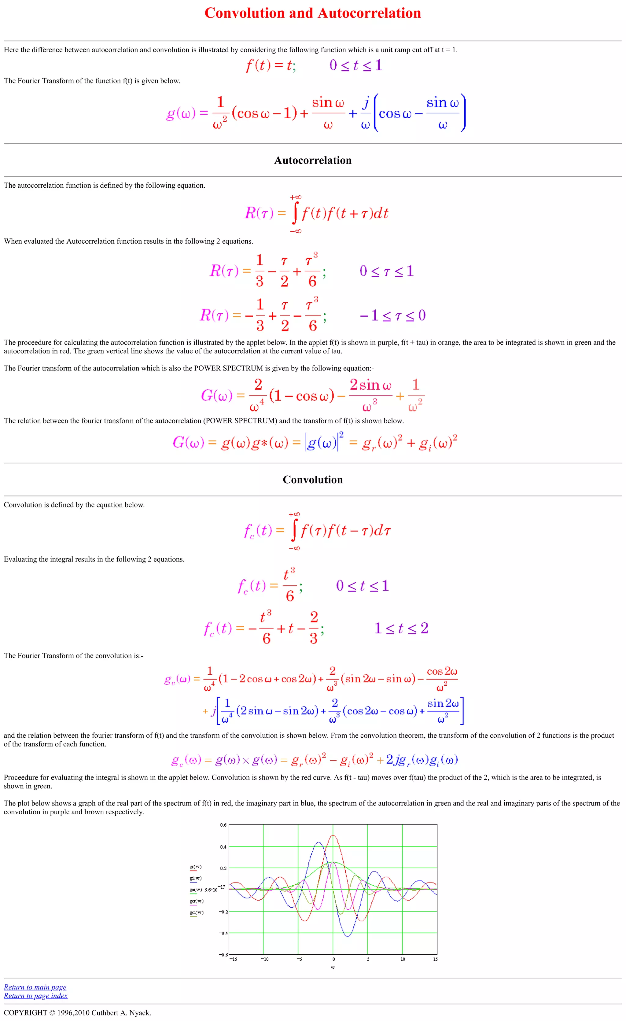 Convolution and autocorrelation | PDF | Physics | Science