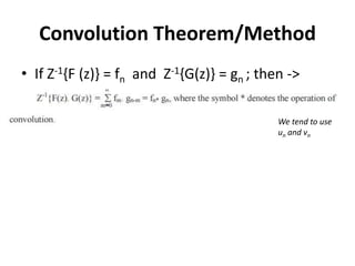 Convolution and Residue Method in Inverse Z Transform | PPTX
