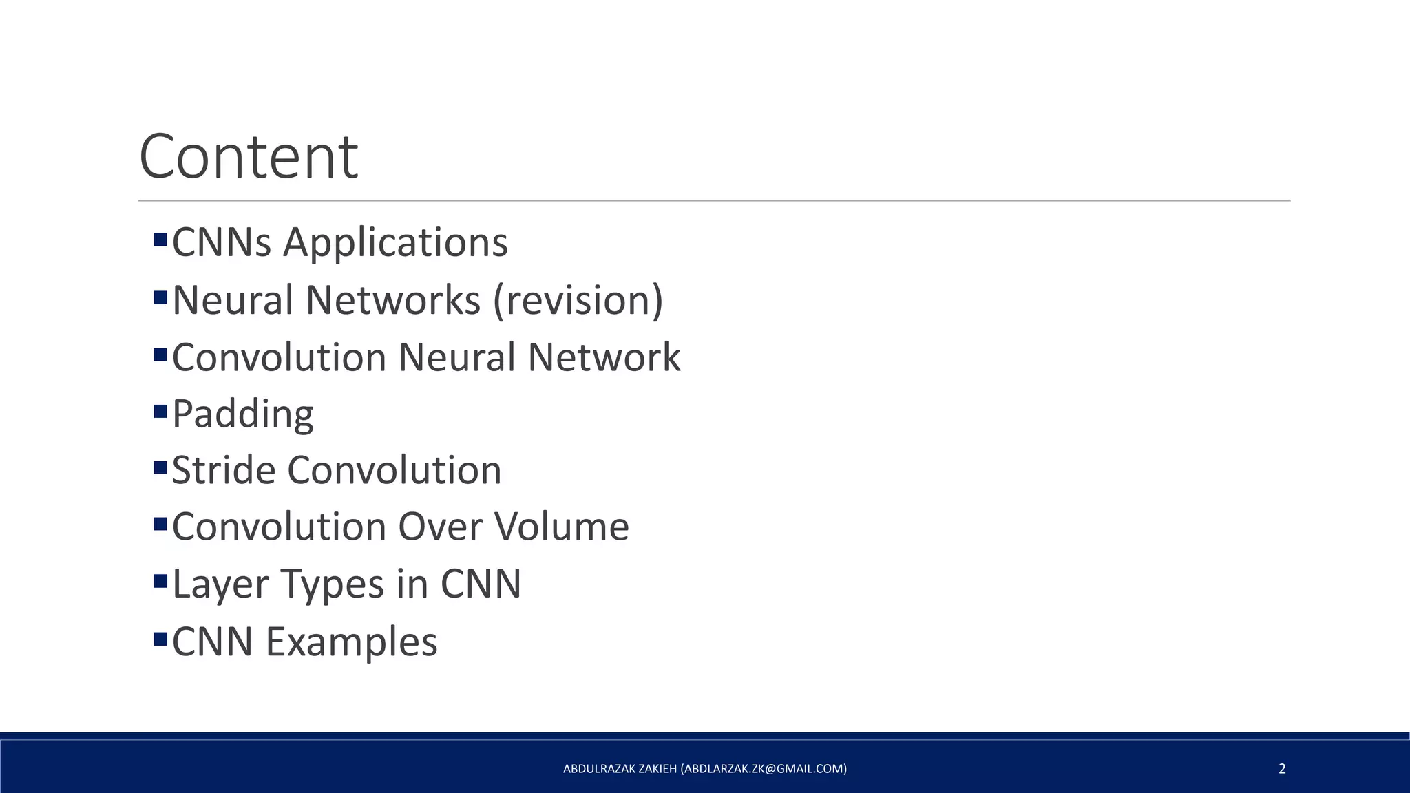 Convolutional Neural Network (CNN) | PPT
