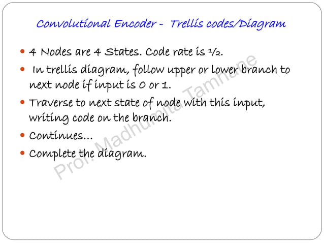 Convolution codes - Coding/Decoding Tree codes and Trellis codes for multiple error correction ...