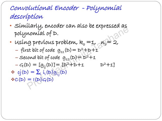 Convolution Codes Codingdecoding Tree Codes And Trellis Codes For Multiple Error Correction Ppt