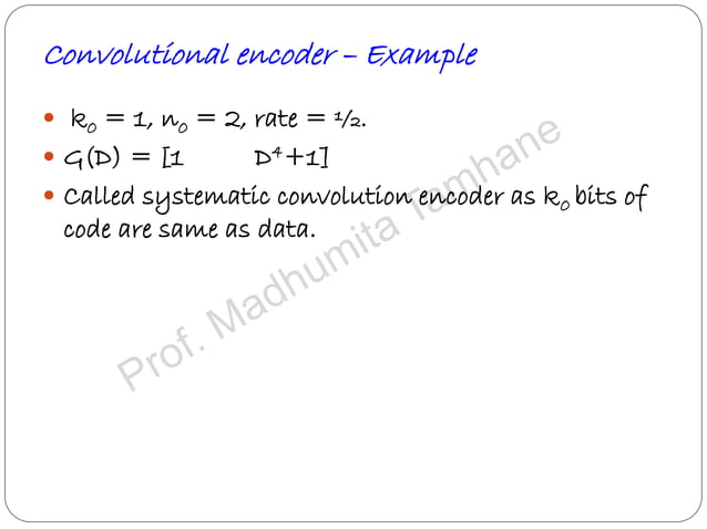 Convolution codes - Coding/Decoding Tree codes and Trellis codes for multiple error correction ...