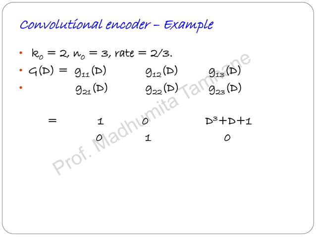 Convolution Codes Codingdecoding Tree Codes And Trellis Codes For Multiple Error Correction Ppt 5162