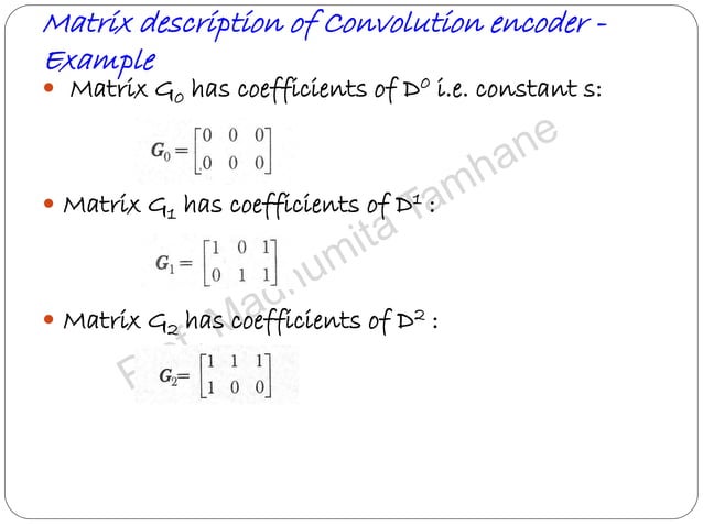 Convolution codes - Coding/Decoding Tree codes and Trellis codes for multiple error correction ...
