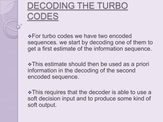 Convolution codes and turbo codes | PPTX