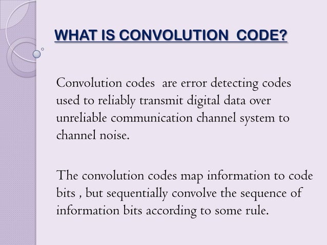 Convolution codes and turbo codes | PPTX