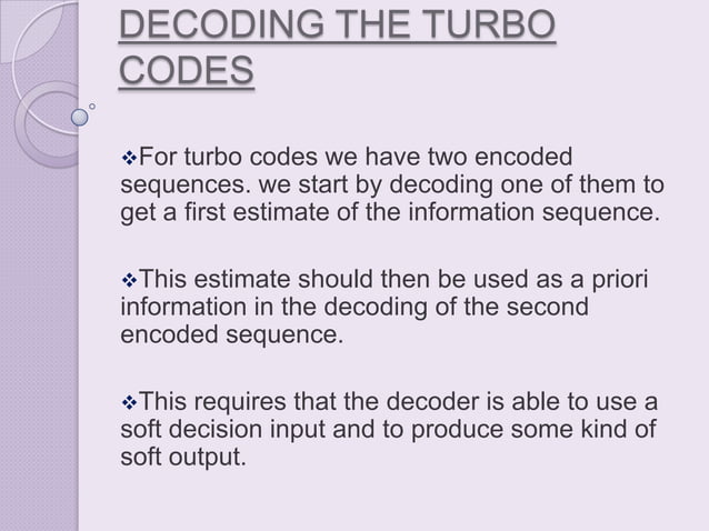 Convolution codes and turbo codes