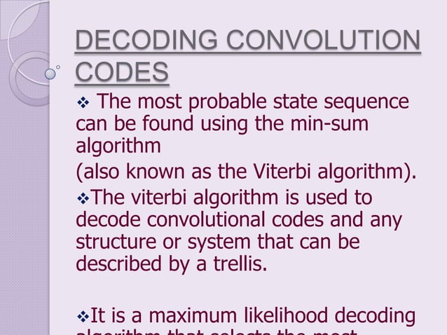 Convolution codes and turbo codes