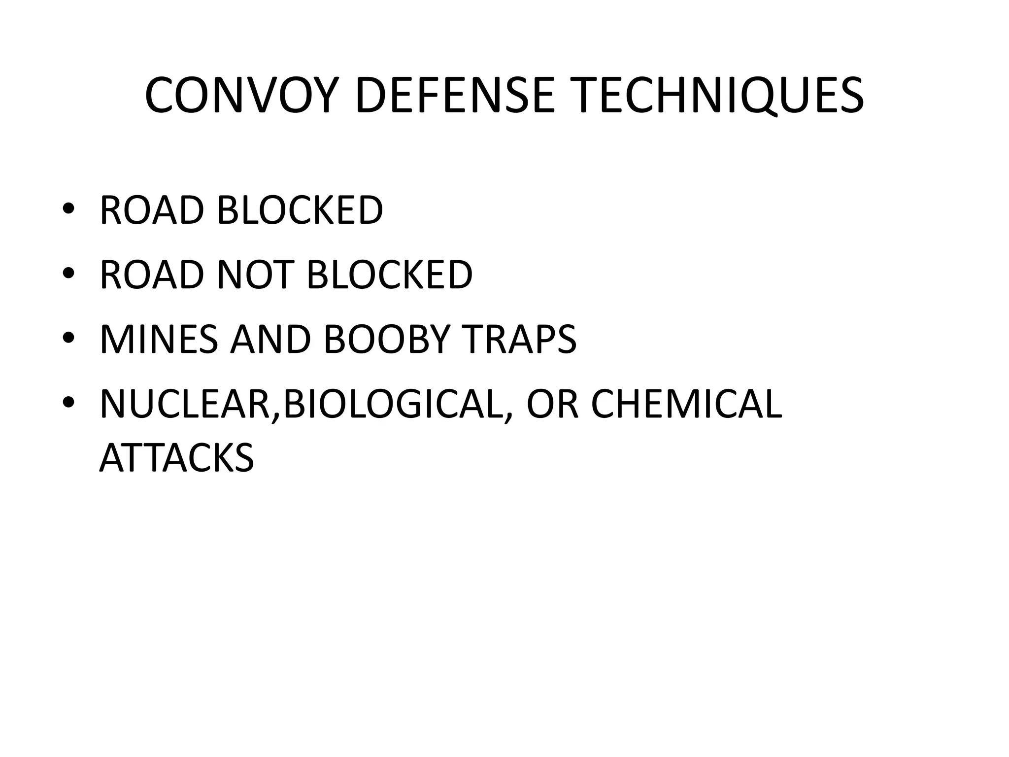Convoy defense techniques | PPTX