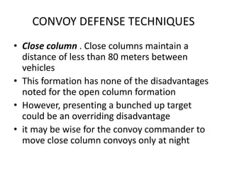 Convoy defense techniques | PPTX