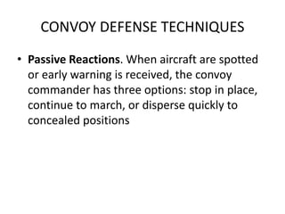 Convoy defense techniques | PPTX