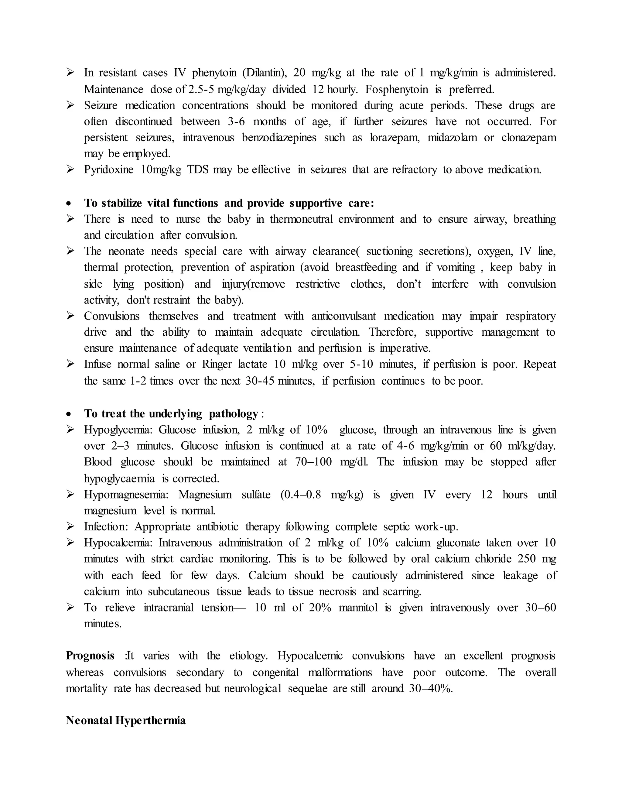Convulsion and neonatal hyperthermia | DOCX