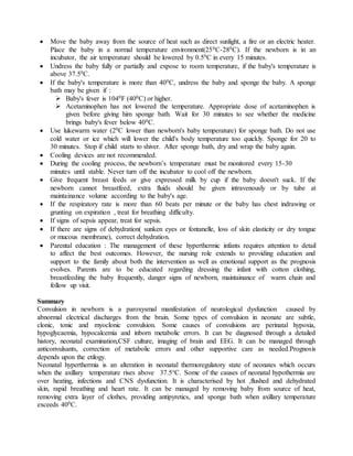 Convulsion and neonatal hyperthermia | DOCX