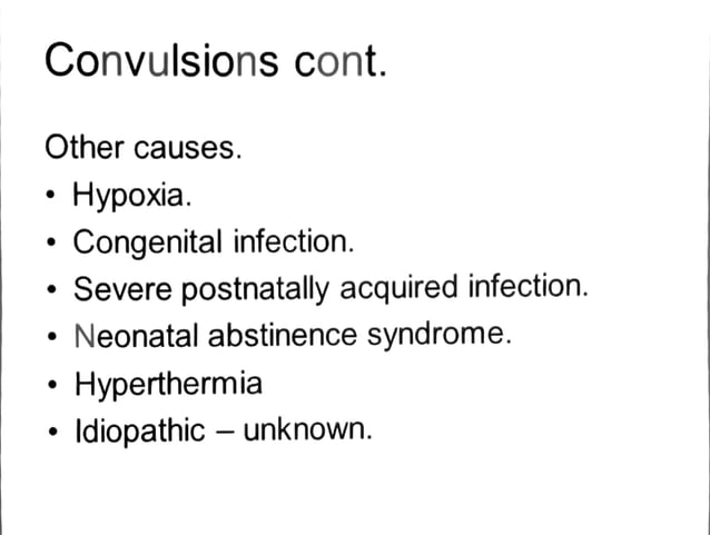 convulsions in neonates management and treatment | PDF