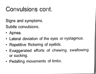 convulsions in neonates management and treatment | PDF