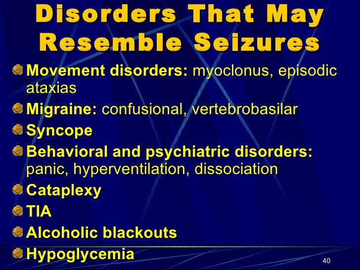 Convulsive Disorders