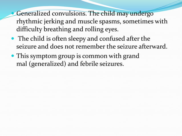 Convulsive disorders in peds ppt | PPTX