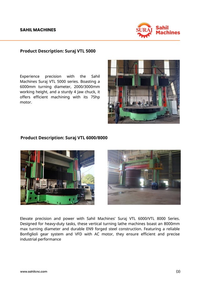 Revolutionizing Heavy-Duty Machining: Sahil Machines' Conventional ...