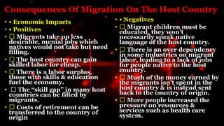 Impact on Economic Globalization of Migration | PPTX