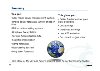 ConWx ApS Wind Turbine Generation Forecast | PDF