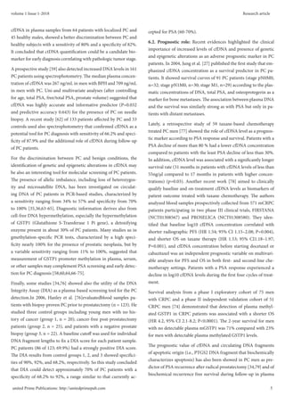 Circulatingtumordna (Ctdna) in Prostate Cancer: Current Insights and ...