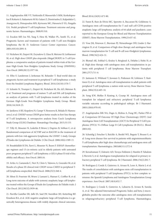 Peripheral T-Cell Lymphomas: Progress in Treatment | PDF