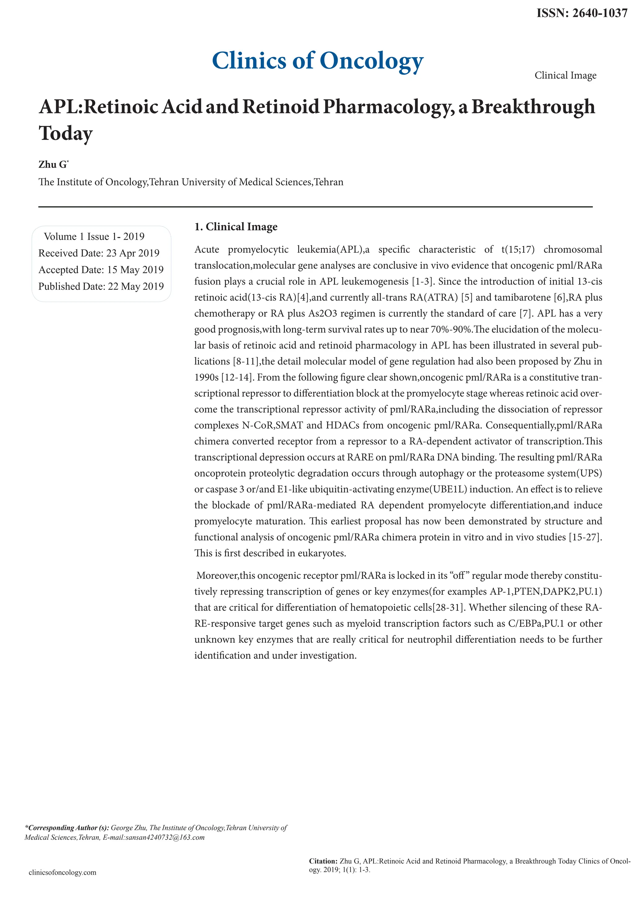 APL:Retinoic Acid and Retinoid Pharmacology, a Breakthrough Today | PDF
