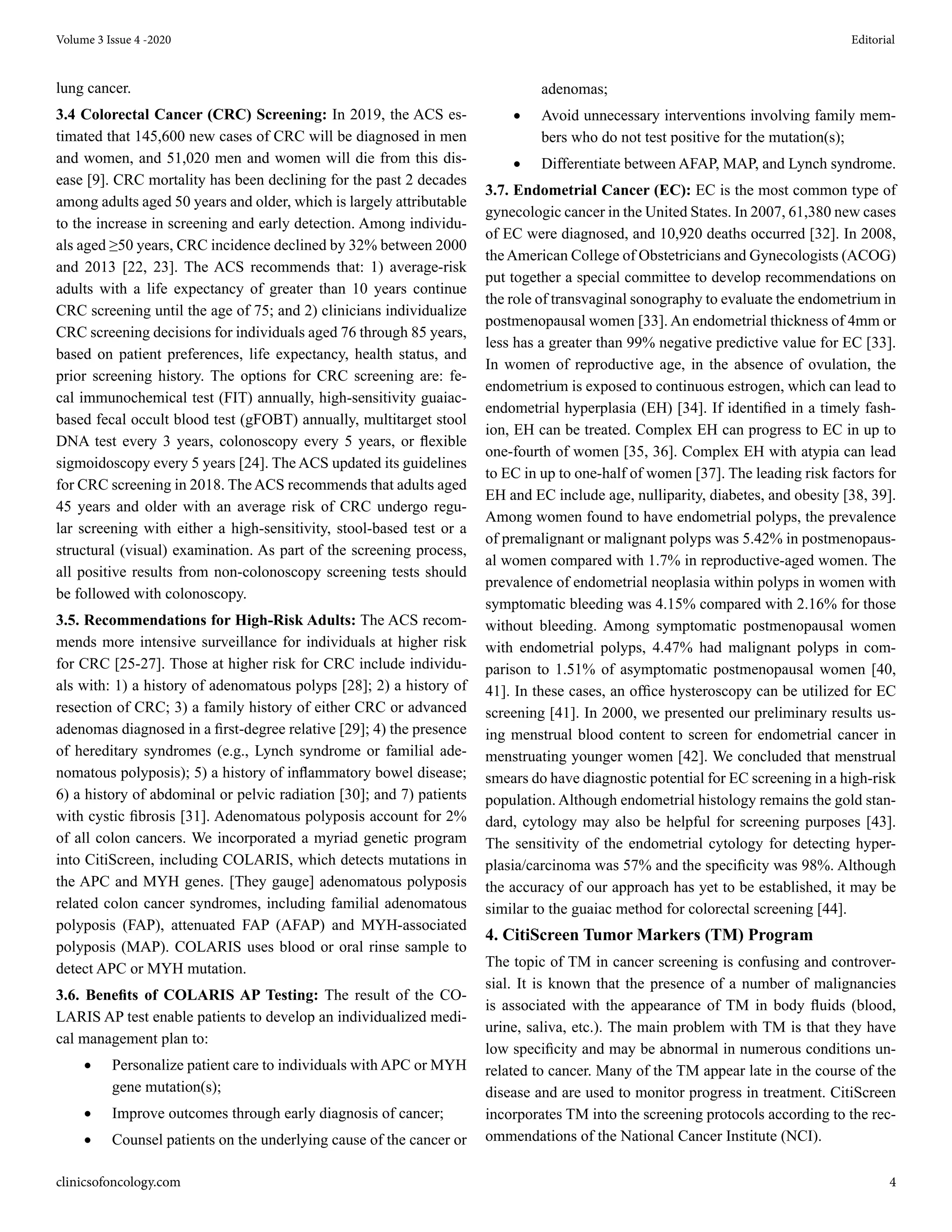 Principles of Cancer Screening | PDF