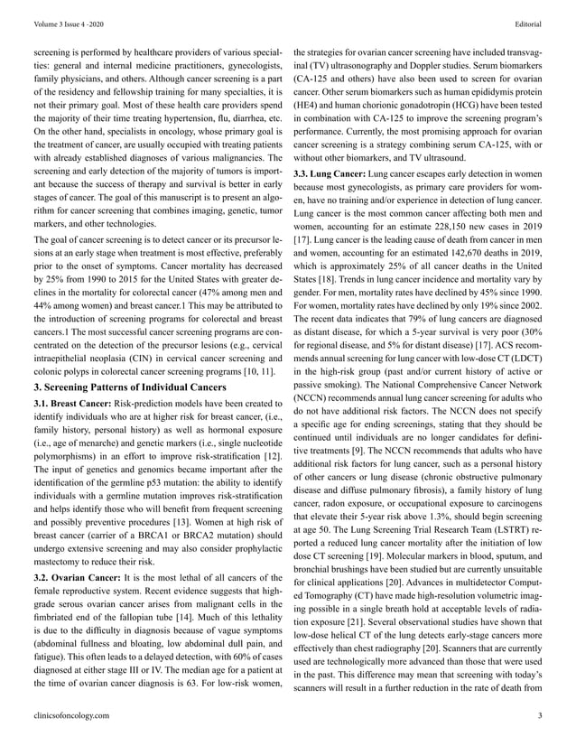 Principles of Cancer Screening | PDF