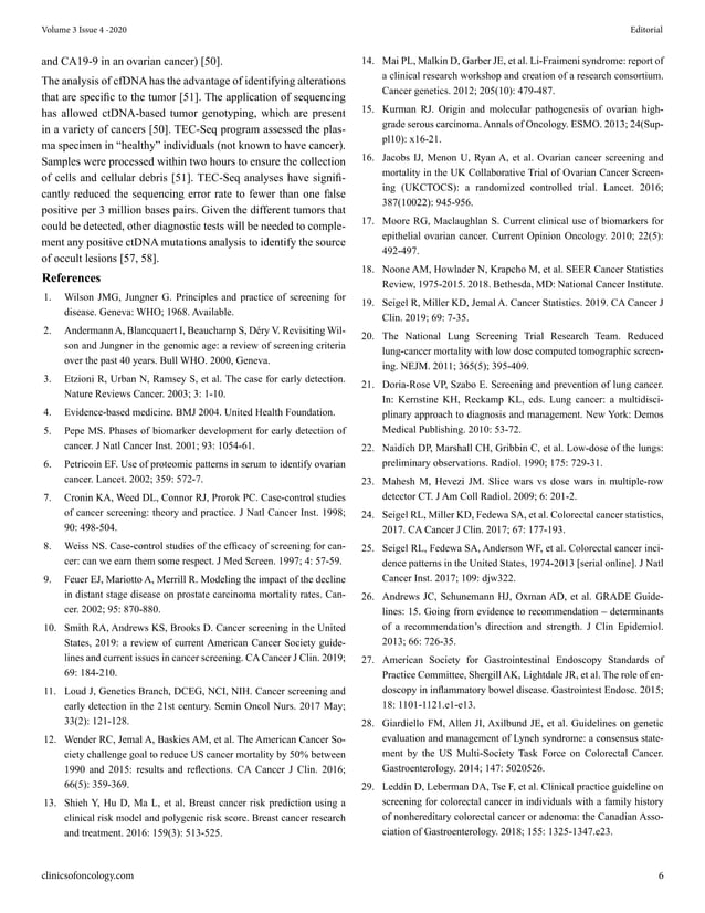 Principles of Cancer Screening | PDF