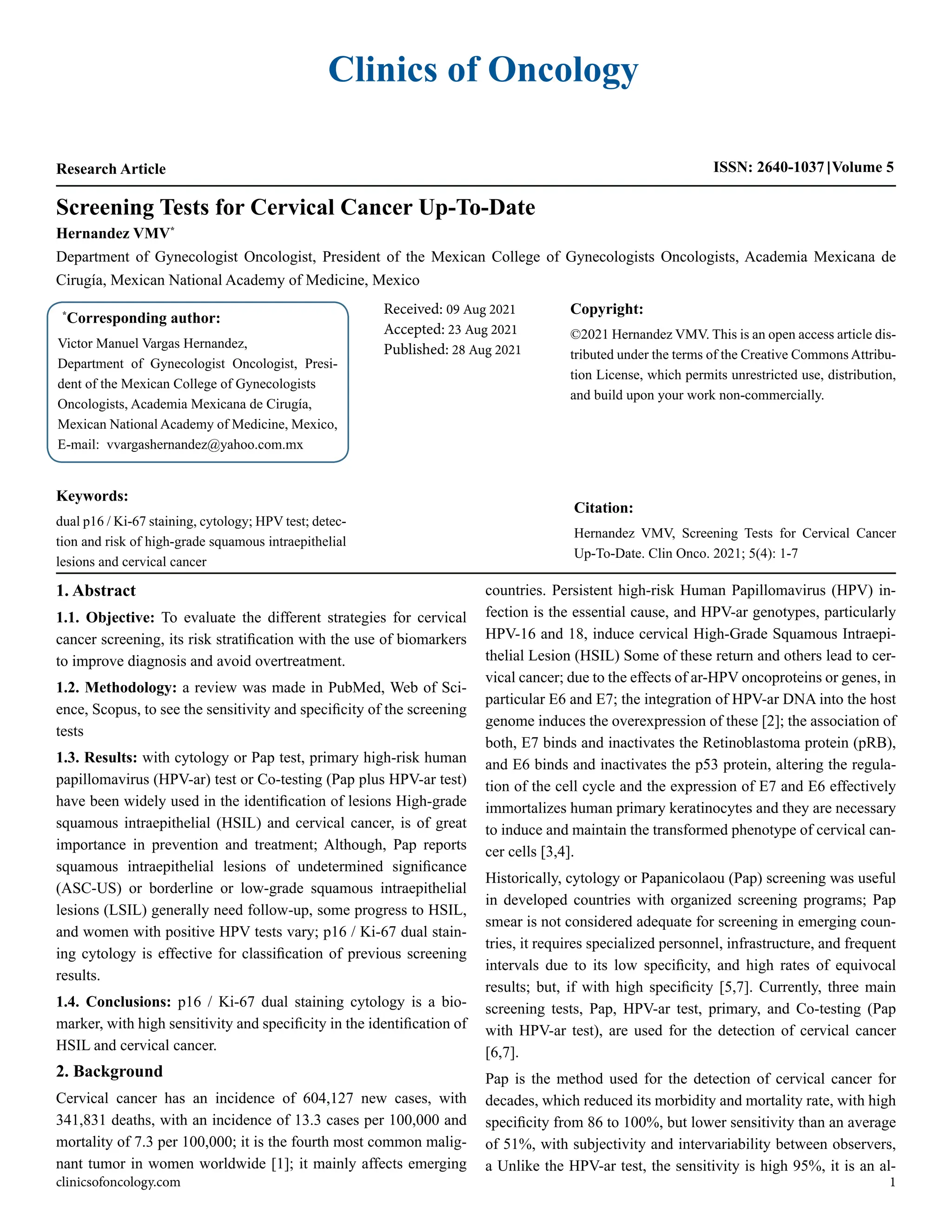 Screening Tests for Cervical Cancer Up-To-Date | PDF