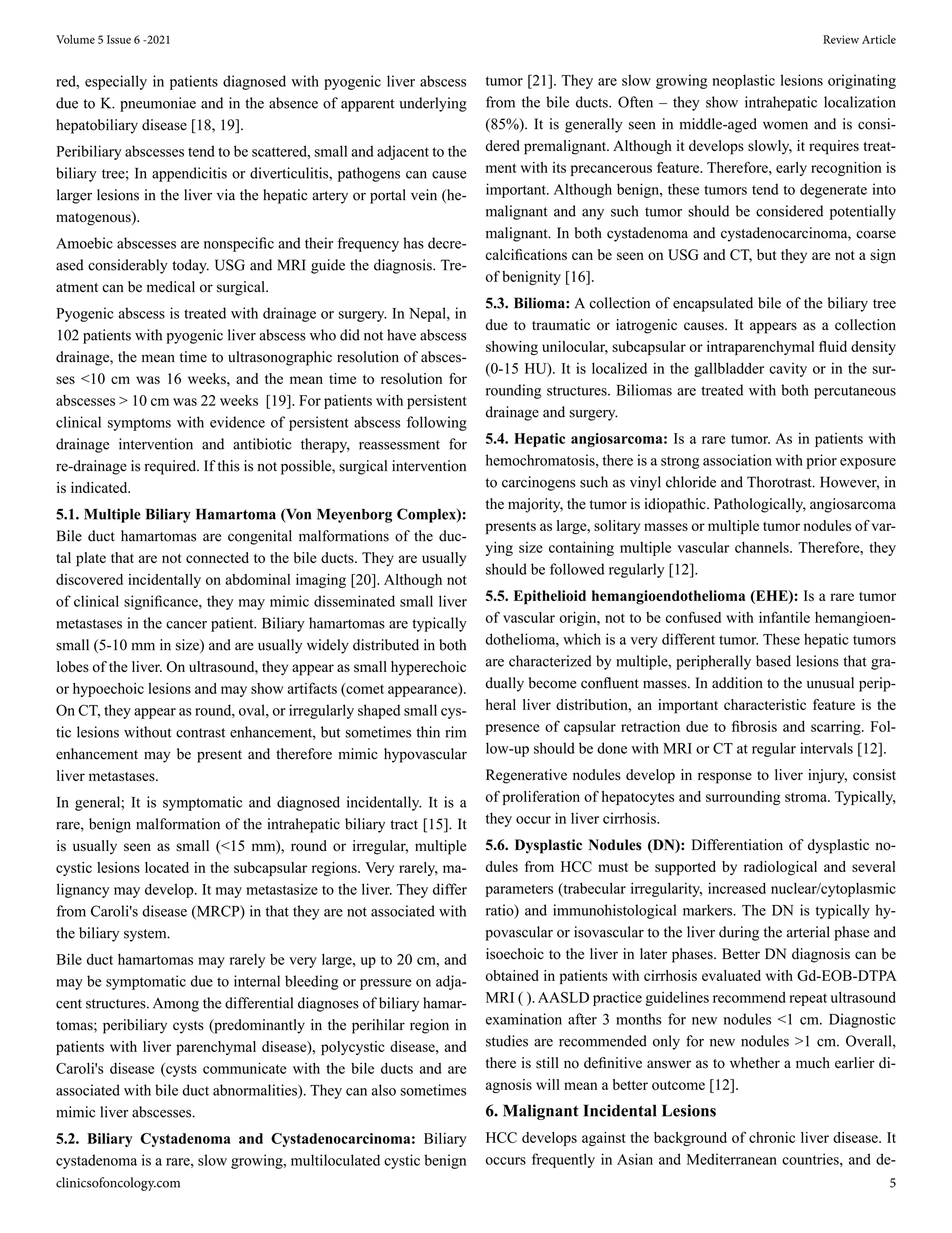 Follow-Up Strategies in Focal Liver Lesions And Treatment Methods | PDF