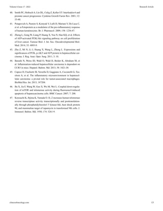 Involvement of Interleukin-6 induced PI3K/Akt/mTor pathway in the ...