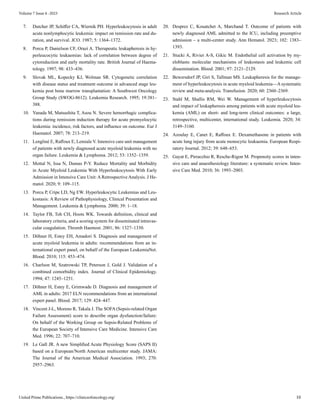 Morbidity and Mortality are Not Improved by Preemptive ICU Transfer of Acute Myeloid Leukemia ...