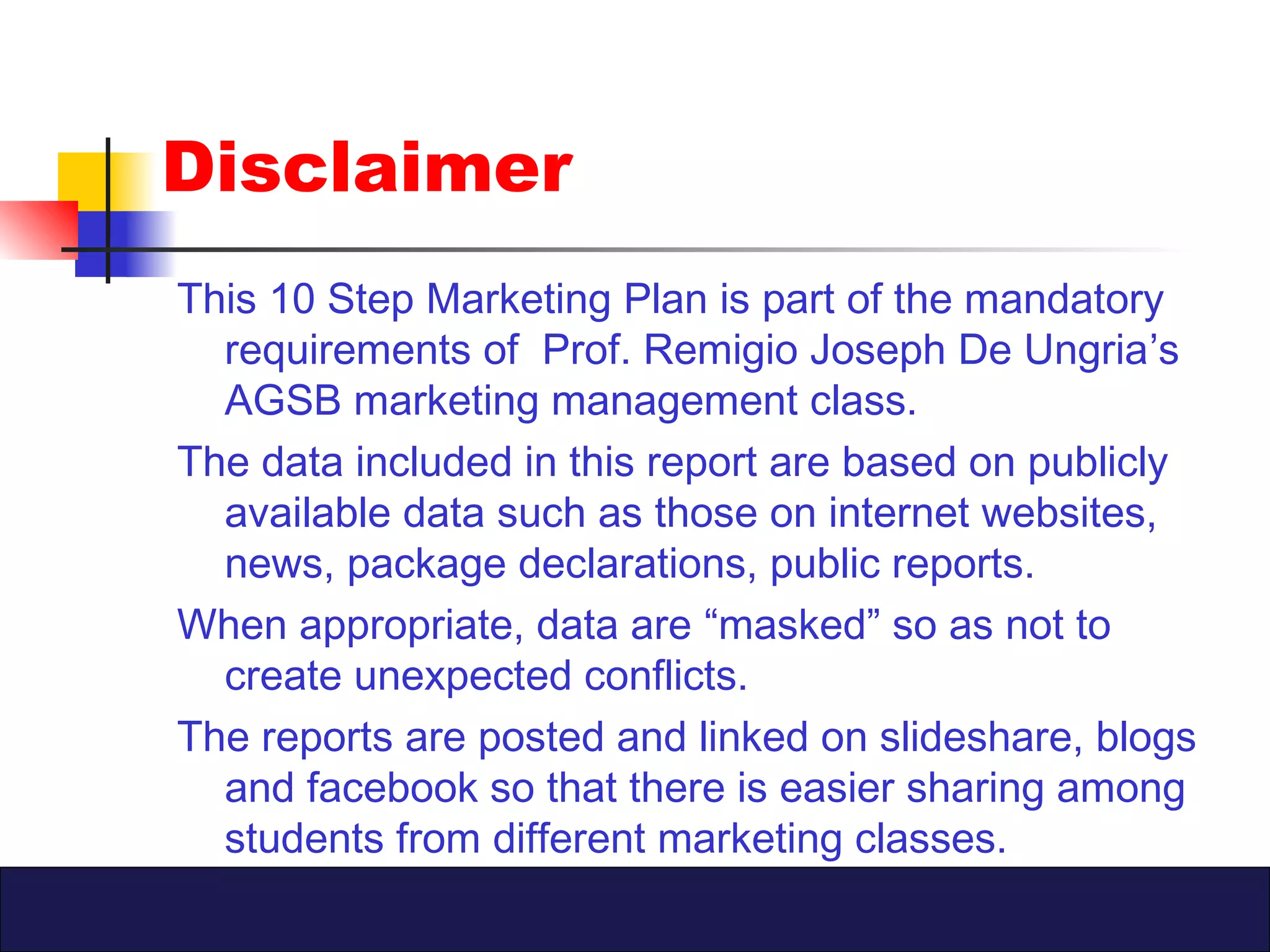 Coo 10 step marketing plan | PPT