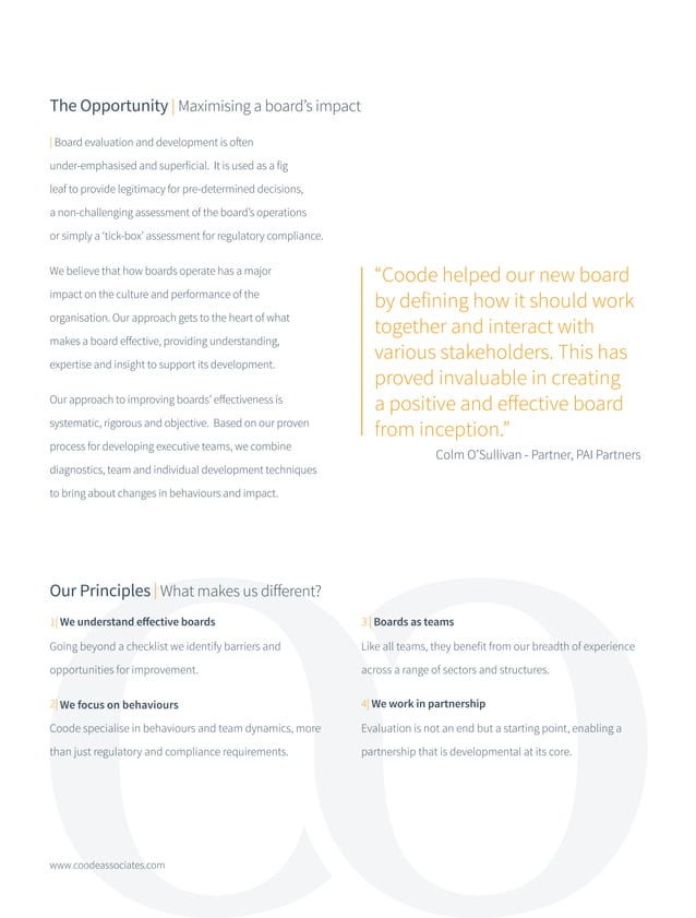 Coode Associates - Board Effectiveness | PDF