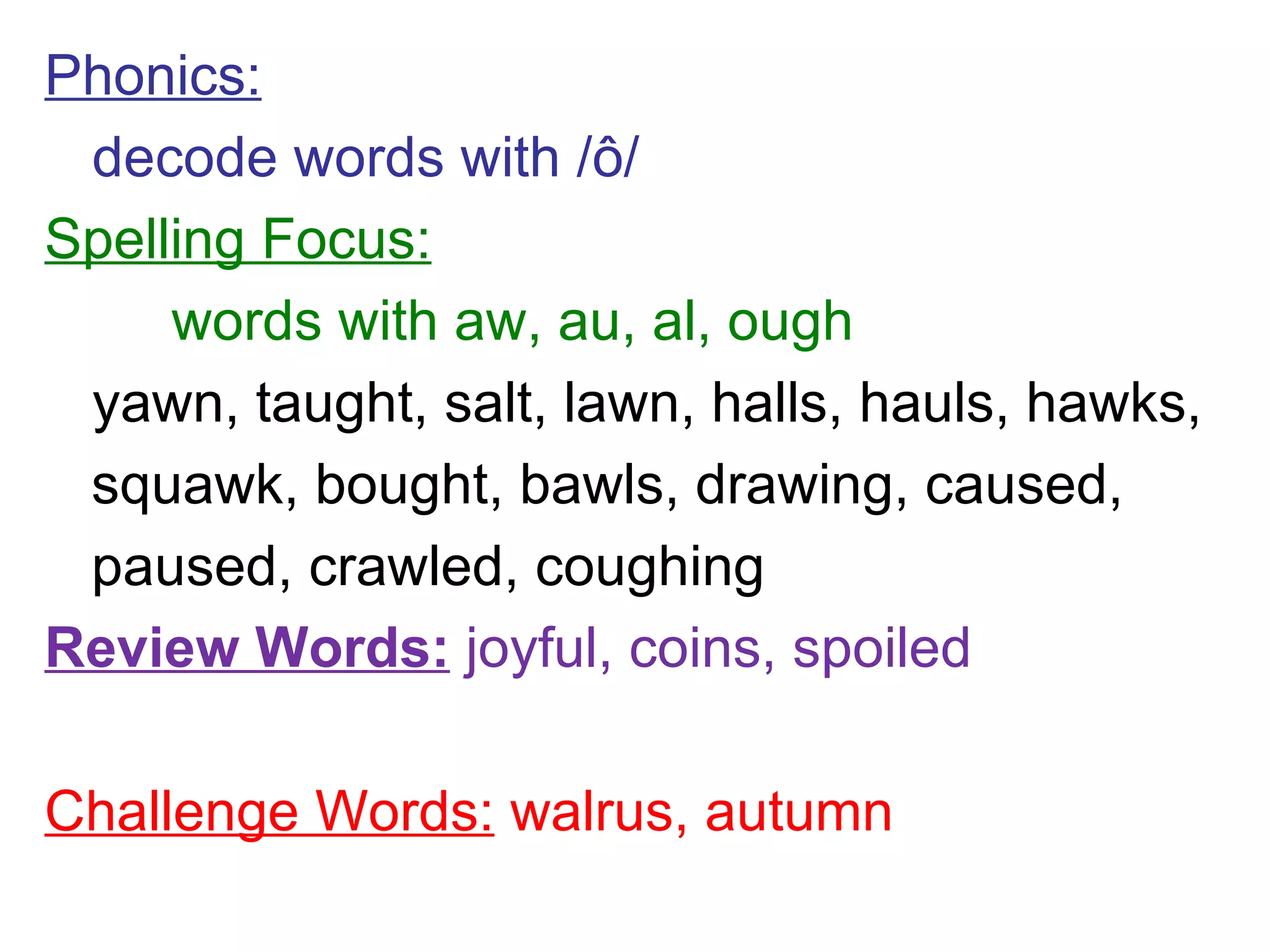 Cook-A-Doodle-Doo Focus Wall | PPT