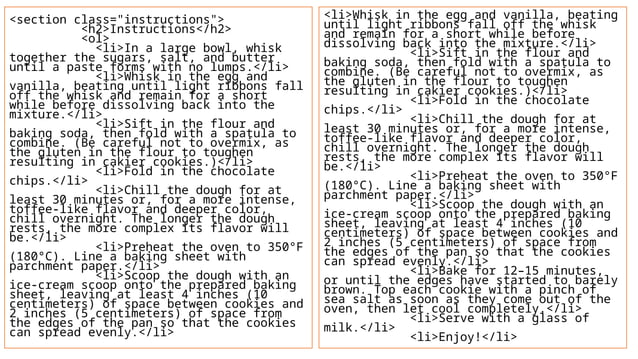 Cookbook 1pptx Html And Css Presentation Ppt