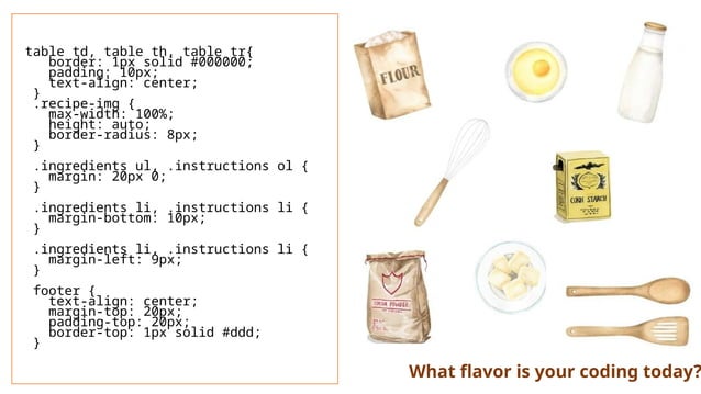 Cookbook 1pptx Html And Css Presentation Ppt