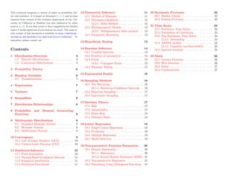 Probability and Statistics Cookbook | PDF