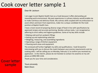 Cook cover letter | PPT
