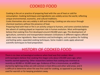 Cooked, boiled, raw food and roasted food annamaria labbate 2 c s.u | PPTX