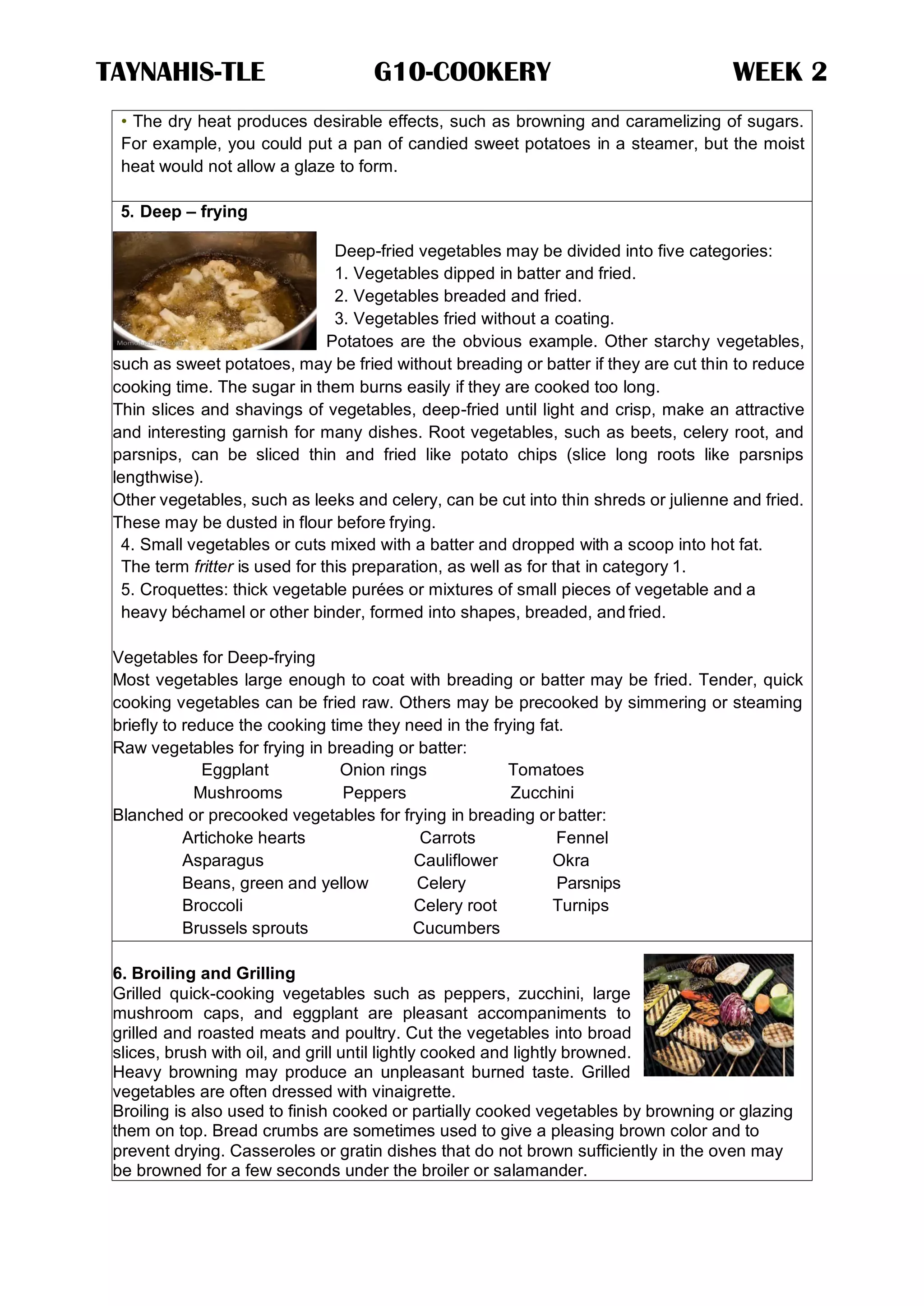 Cookery 10-q2-prepare-vegetables | PDF