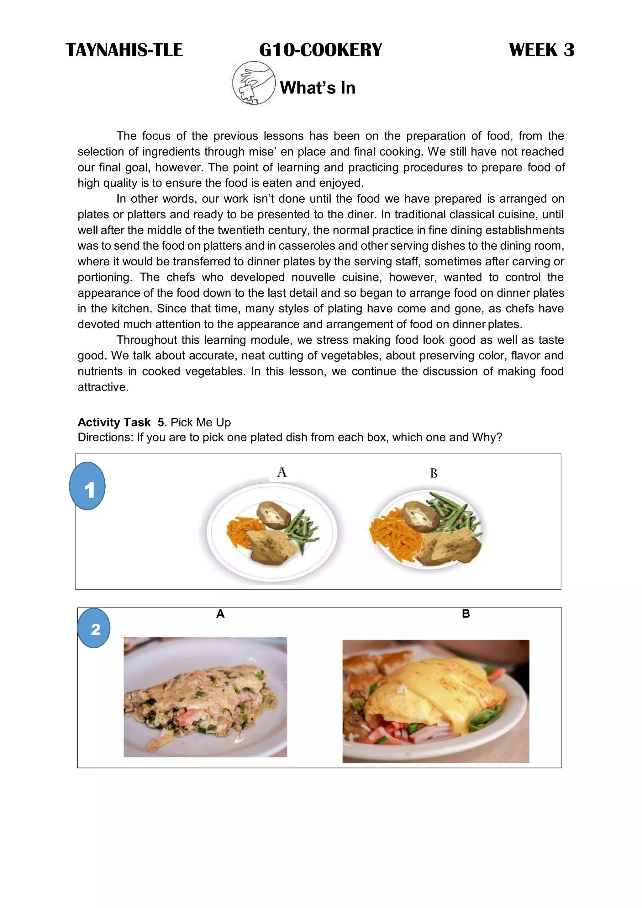 Cookery 10-q2-prepare-vegetables | PDF