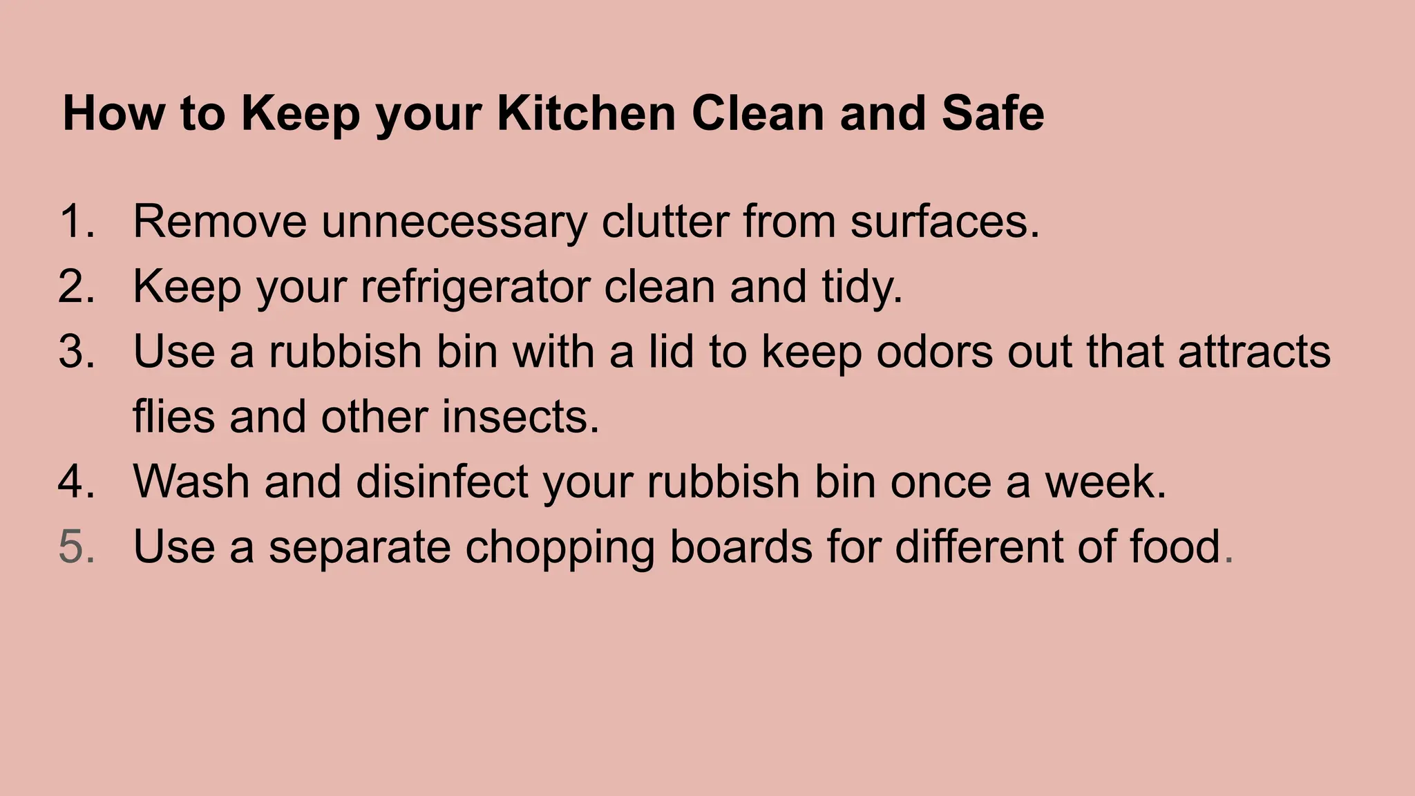 Major cookery types of disinfectant and chemicals used and procedures | PPT